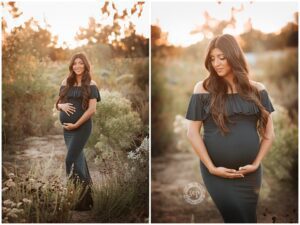 Beautiful outdoor maternity photos | Sunset maternity ideas